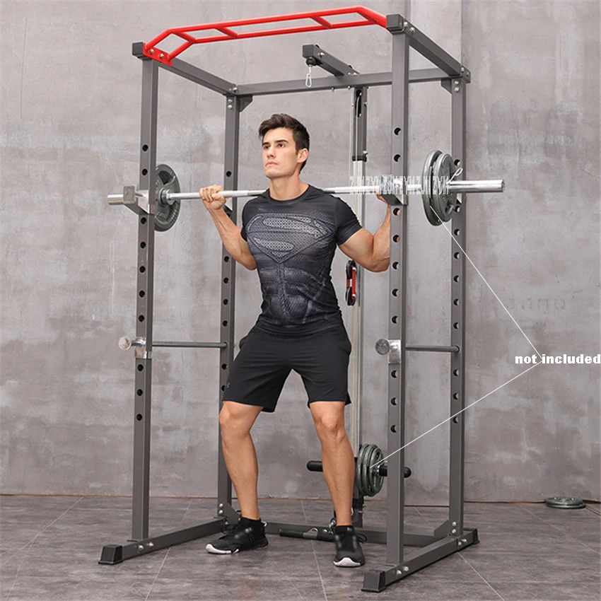 J008 Multifunctional Squat Rack Gantry Barbell Frame Squat Bench Stand ...