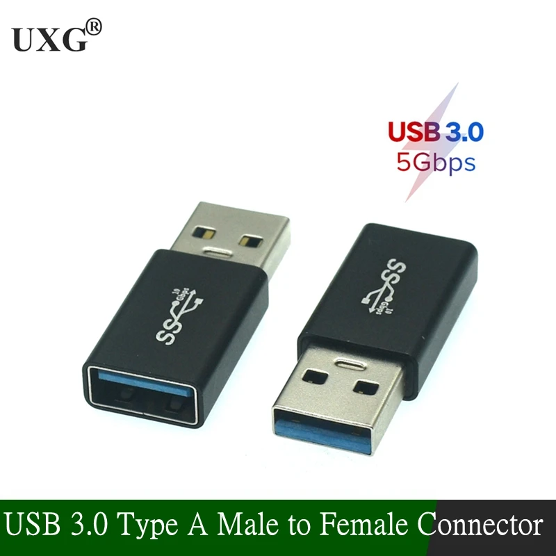 Adaptateur-de-prise-USB-3-0-Type-A-connecteur-m-le-vers-femelle-5Gbps ...
