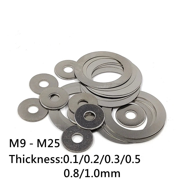 Stainless Steel Ultra Thin Flat Washer | Shim Washer M25 | Thick Washers | 0.5mm Washer ...