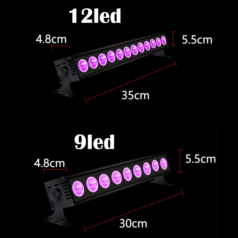 9/12LEDs Disco UV Violet Black Lights DJ Christmas Laser Stage Wall ...