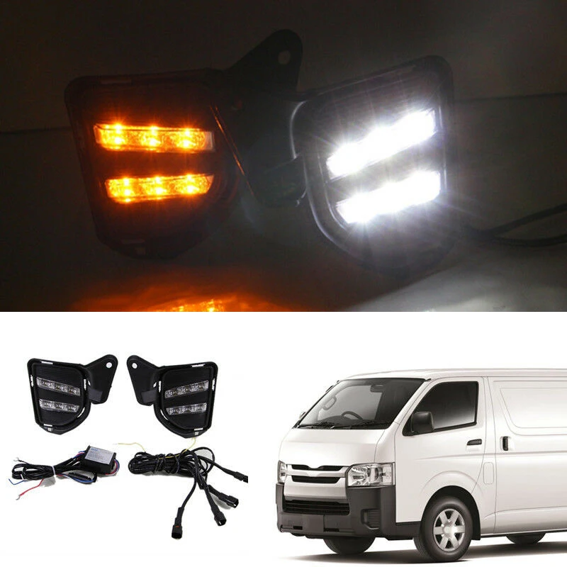 For To Toyota Hiace 2014-16 light LED fluorescent lamp DRL lamp anti ...