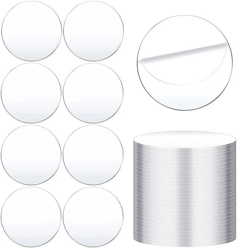 50/25 Pcs Clear Acrylic Circles Blanks Sheet Round Acrylic Discs For ...