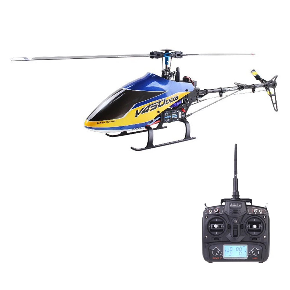 Original Walkera V450D03 RC Helicopter With Devo 7 Transmitter 6CH 3D 6 Axis Gyro Brushless ...