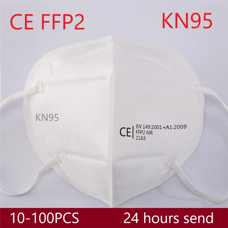 10-100pcs-masks-white-face-mask-flu-facial-masks-fpp2-filter-masks ...