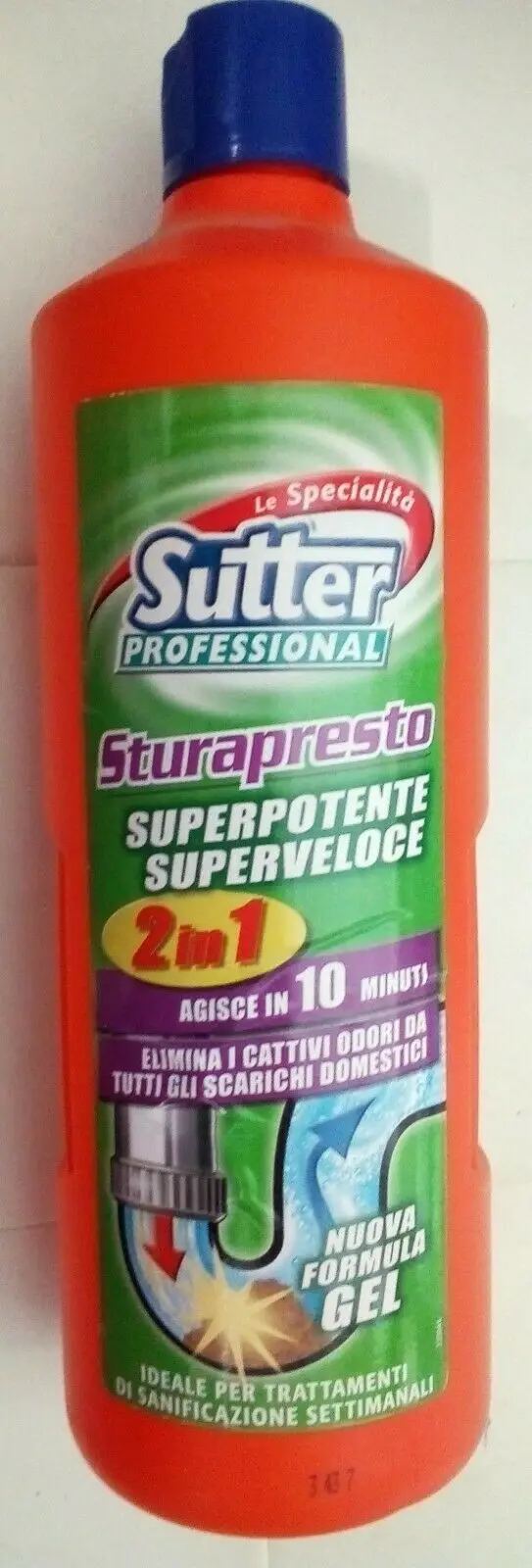 SUTTER PROFESSIONAL Stura presto GEL WC LT 1 x 4 FLACONI. SUPERPOTENTE ...