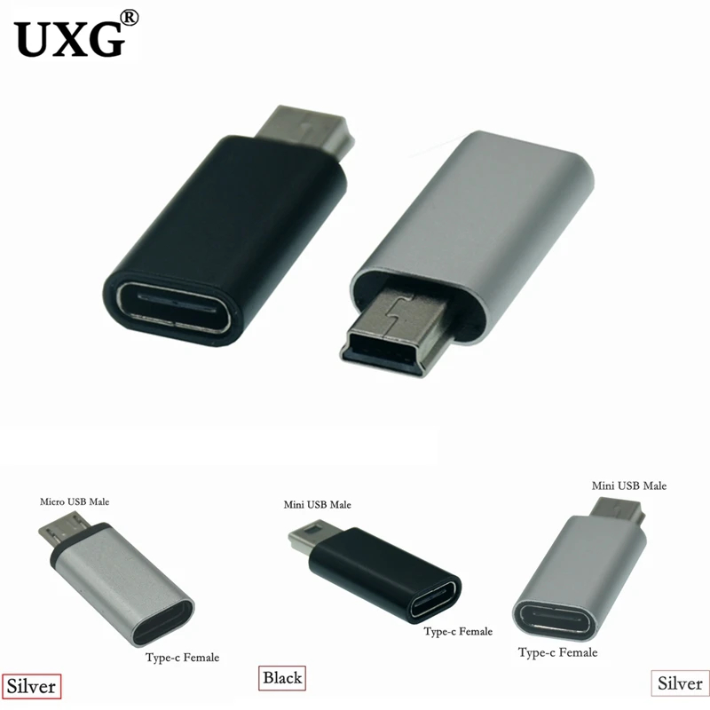 1PCS-Type-C-USB-3-1-Female-to-Mini-USB-Micro-USB-5pin-male-Charging ...