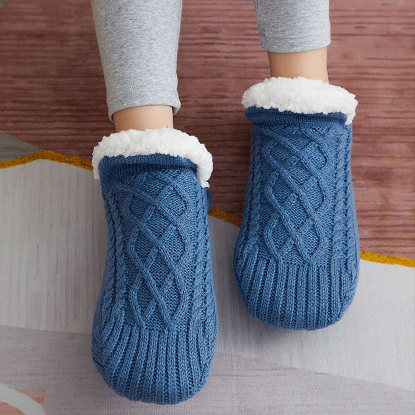 Floor Socks, Padded Thickened Sock Covers, Socks Bottom Non slip Warm ...