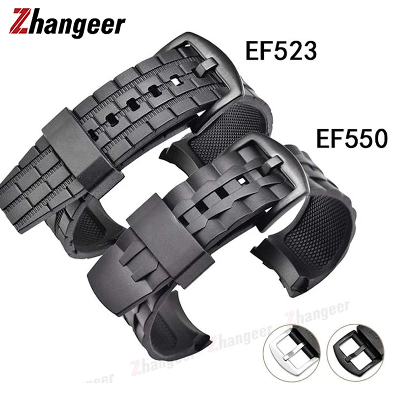 Watch-Band-for-Casio-Edifice-Series-Strap-EF-550-EF523-Rubber-Straps ...
