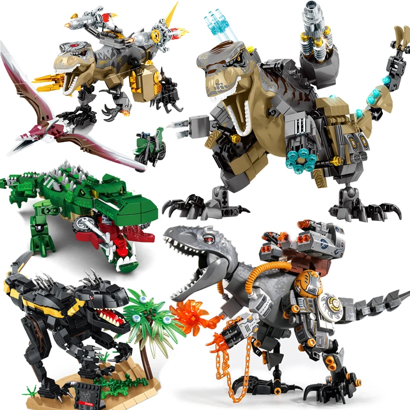 Jurassic-Building-Block-World-Dinosaurs-Crocodile-Tyrannosaurus-Rex ...
