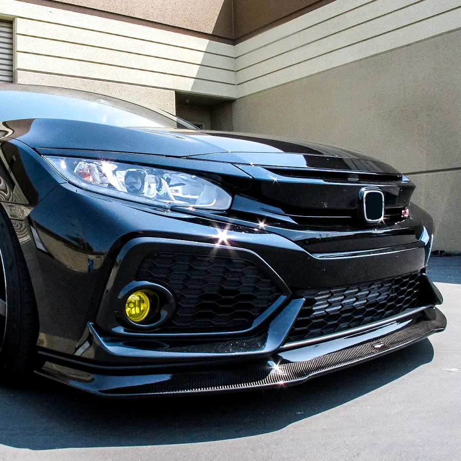 Carbon Fiber Front Lip GPP Style For Honda SI FK7 Hatchback Glossy ...