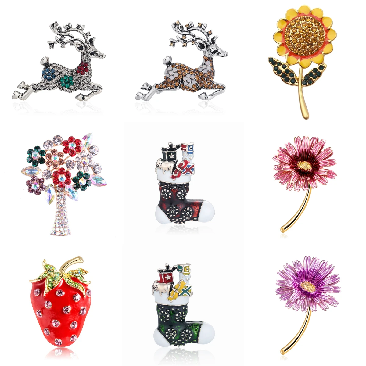 Flor broche broches de cristal para las mujeres ropa de decoración de ...