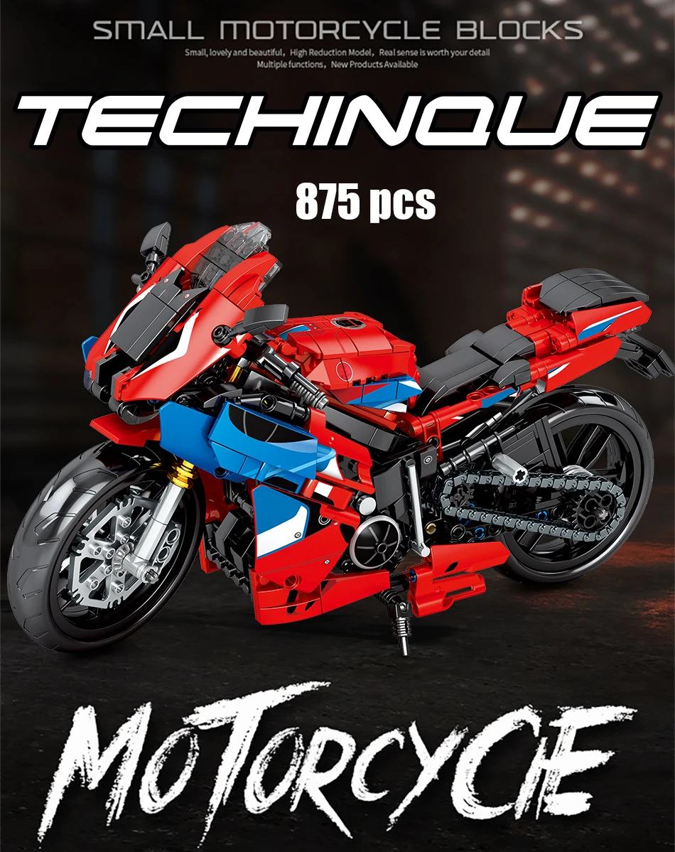 SEMBO Block Small Motorcycle MOC Vehicle Model - Building Toys