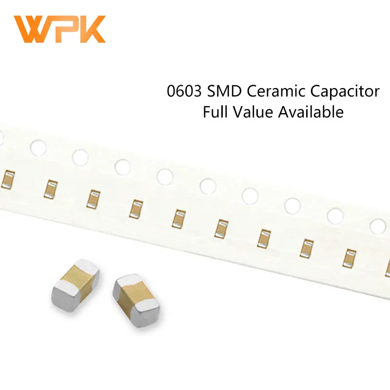 100Pcs 0603 SMD Capacitor Sets 5% 10% 1608 110pF 100nF 270pF 1nF 47nF 6 ...