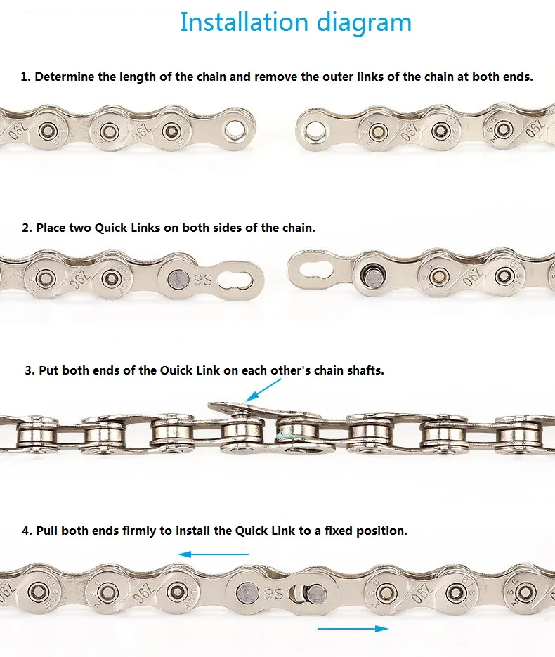 Accessoire vélo,Ensemble de connecteurs de chaîne de vélo à maillons ...