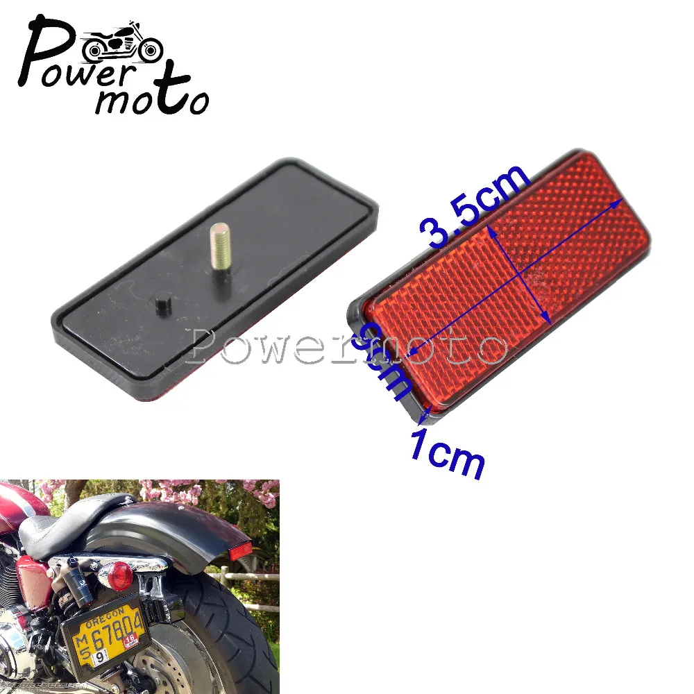 Motorcycle Red Rectangle Reflectors Warning Reflector Bolt On ...