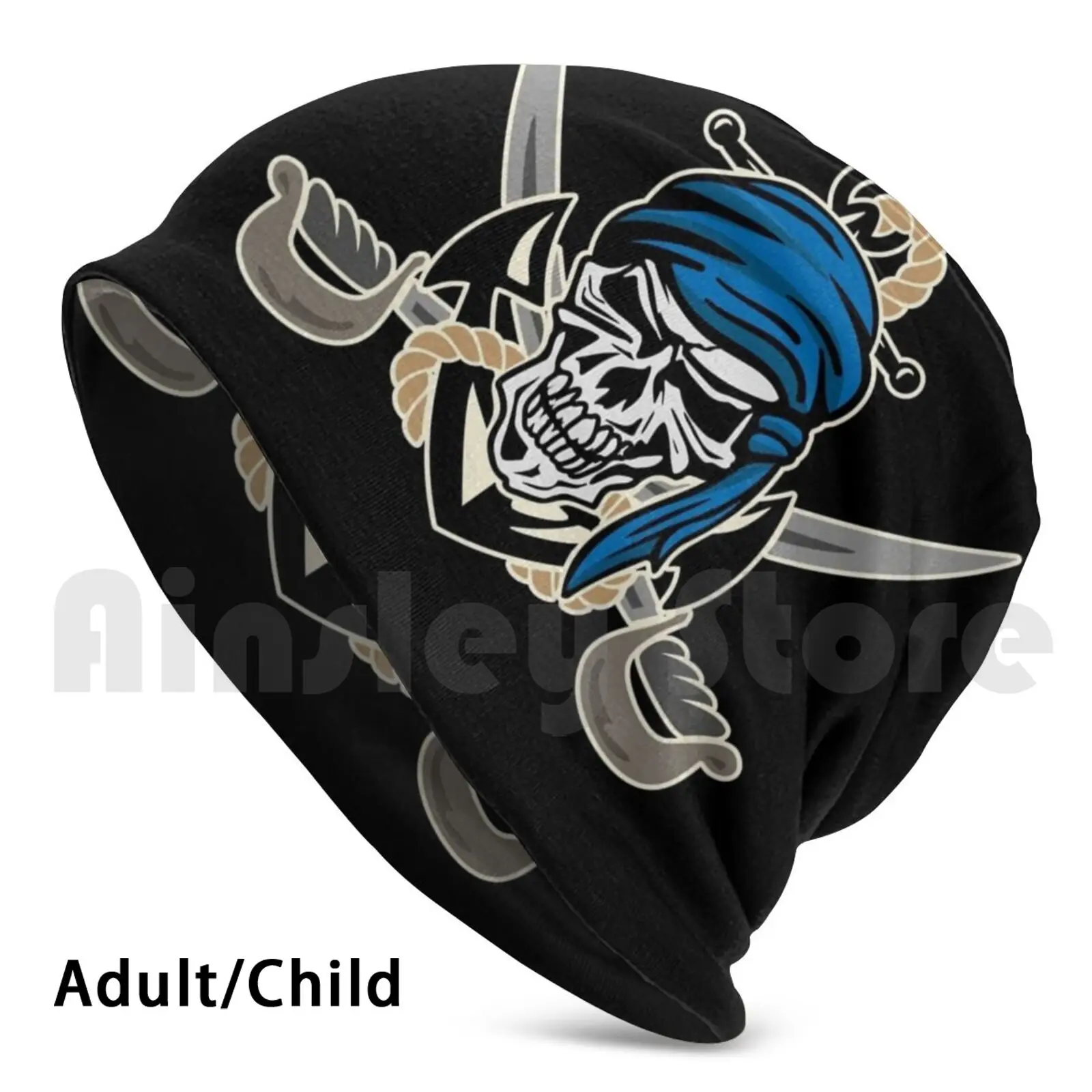 Skull Wearing Bandana And Hat