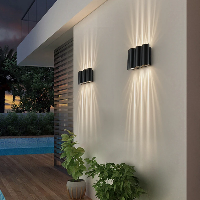 LED Outdoor Wall Light aluminum Wall Light Modern Waterproof IP54 villa ...