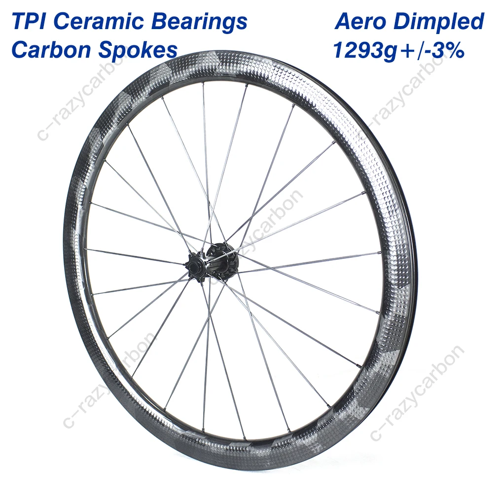 Super-Light-Dimple-Wheels-with-Carbon-Spokes-Road-Gravel-Disc-Brake ...