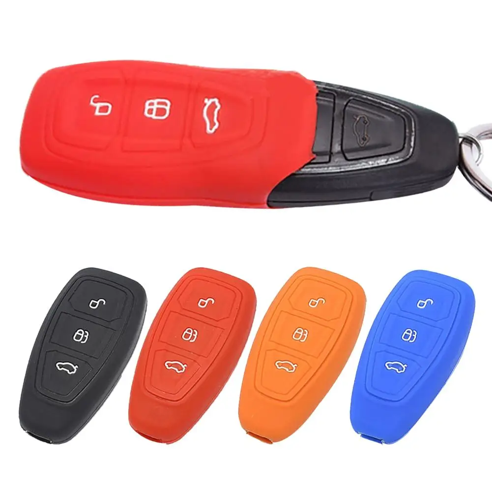3 Buttons Silicone Remote Car Key Fob Cover Case for Ford Focus Mondeo ...