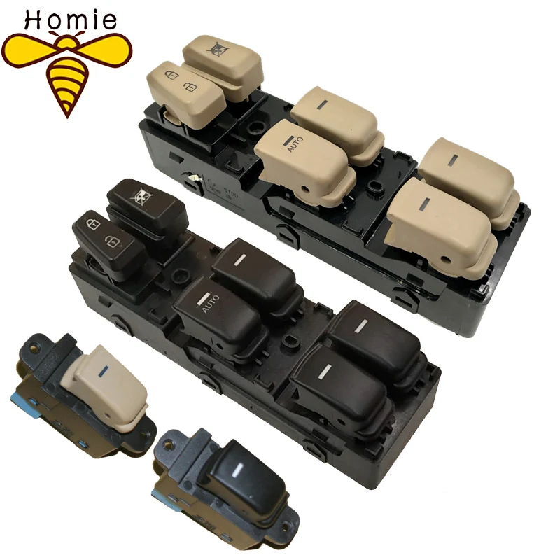 Black/Beige NEW For Hyundai Sonata 2011 2014 Power Window Switch 93570 ...