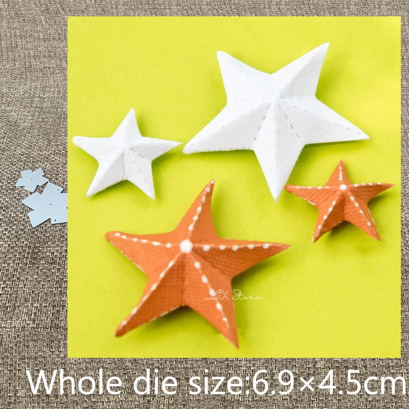 Xldesign Craft Metal Cutting Dies Stencil Mold 2pcs 3d Star Set ...