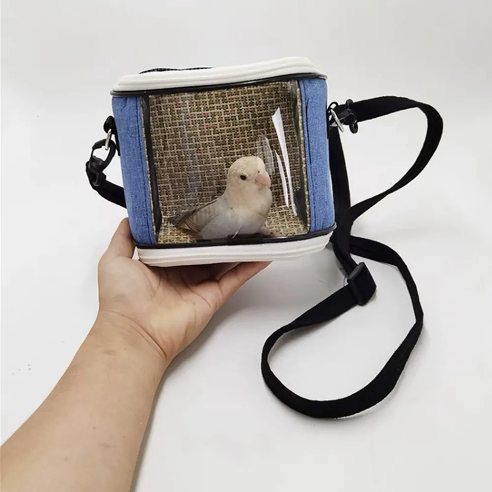 Super Portable Pet Bird Cage Parrot Carrier Travel Bag Breathable ...