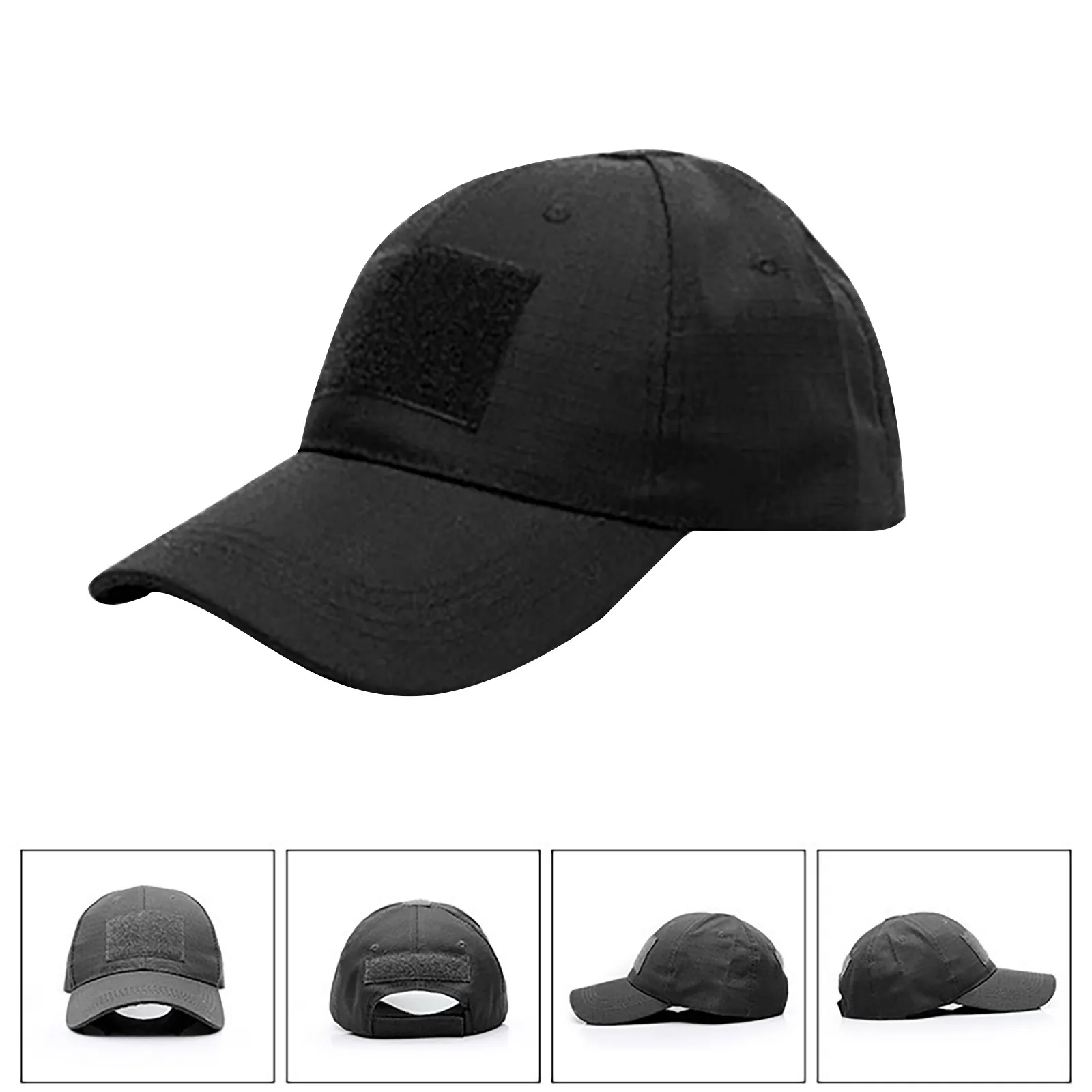 25#Baseball Cap with Velcro DIY Unisex Men Women Solid Color Patch ...