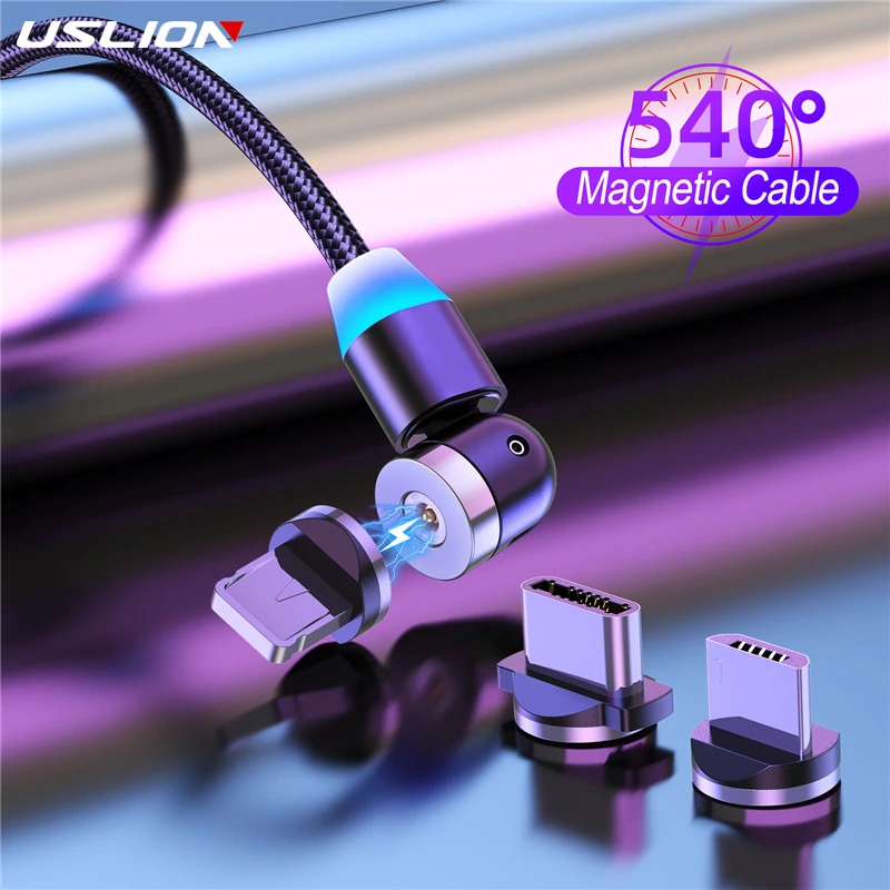 LED 540 Magnetic USB Cable Fast Charging USB type C Cable Magnet ...