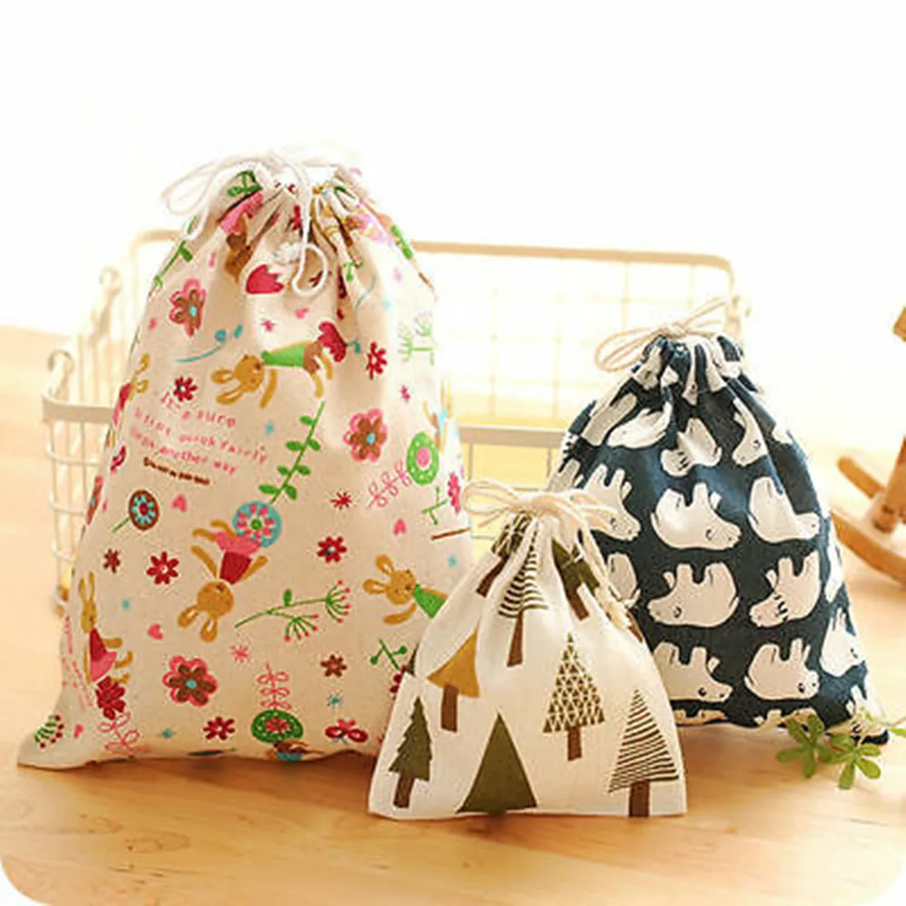 Sac-de-rangement-en-coton-pour-jouets-sacoche-linge-florale-ficelle ...