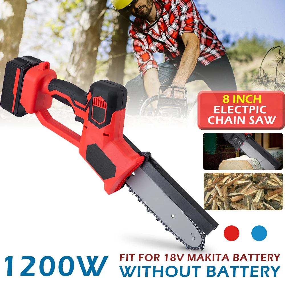 1200W-Cordless-Electric-Chain-Saw-8-Inch-Garden-Woodworking-Logging ...