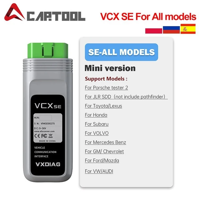 VXDIAG Mini VCX SE For All Models OBD2 Code scanner with T420 Laptop ...