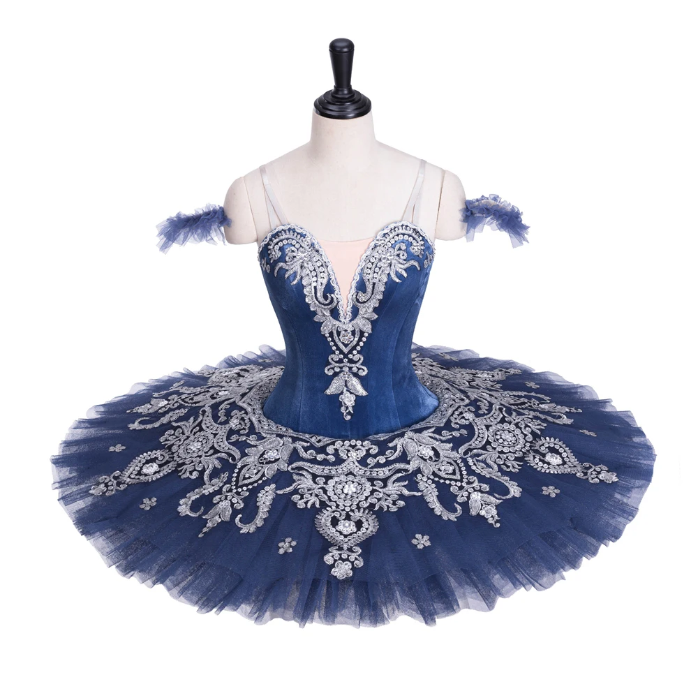 Cinderella Clothes Adult Classical Ballet Pancake Girls Dark Blue ...