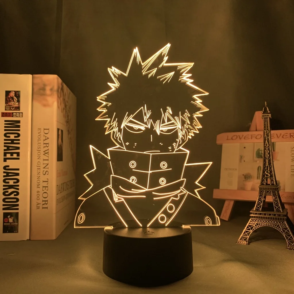 3d Led Night Light Anime My Hero Academia For Bedroom Decor Birthday ...