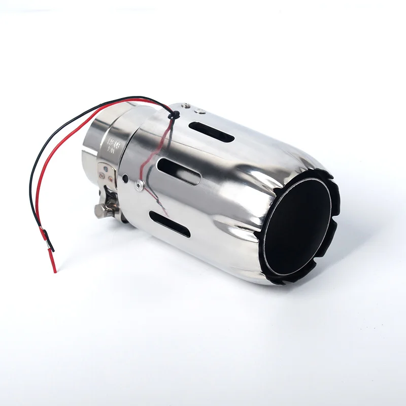 LED Tip Muffler Exhaust Tips 304 Stainless Steel Mufflers LED Light Red ...