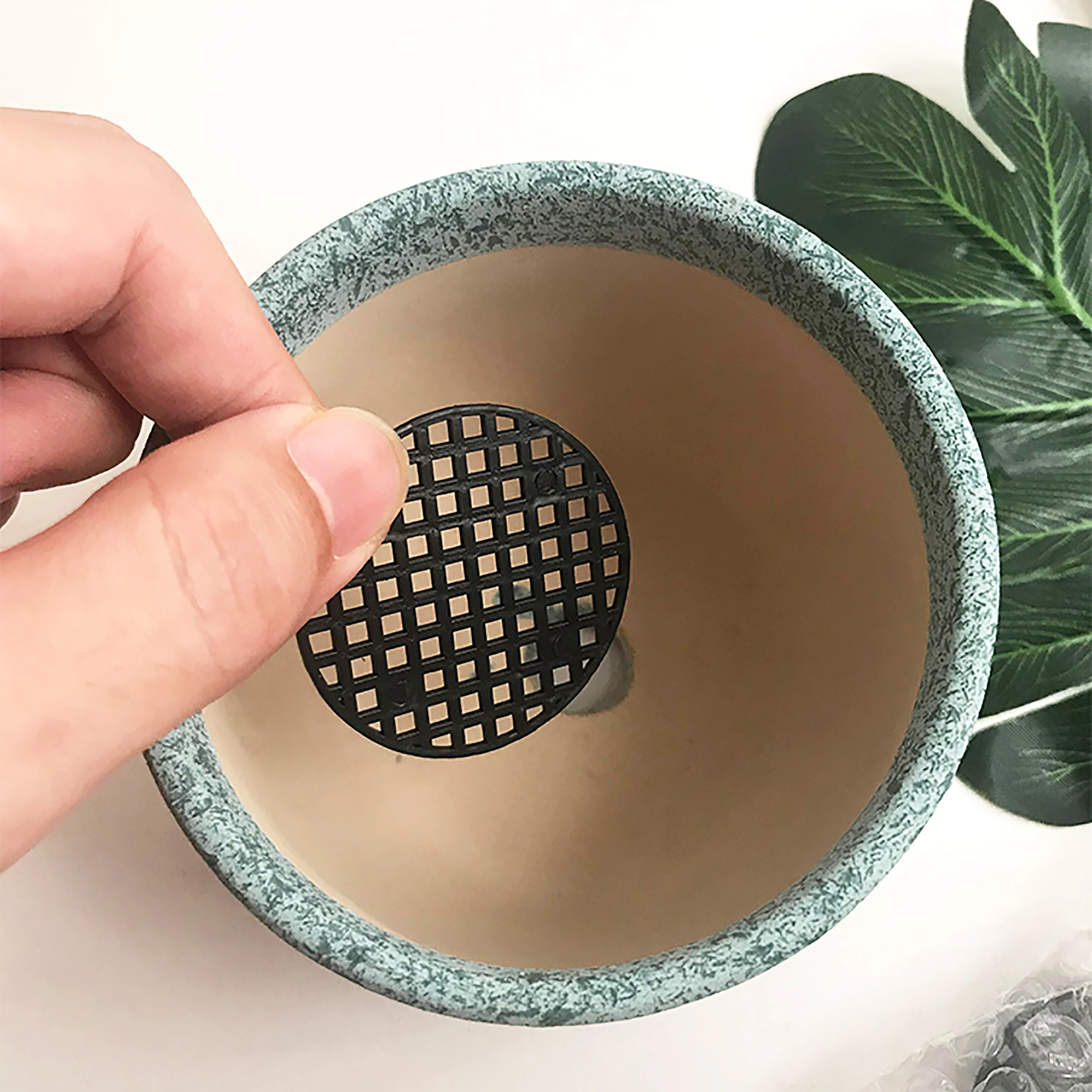 Jardinière,Trou de Drainage de fond de pot de fleurs,tapis de grille de ...