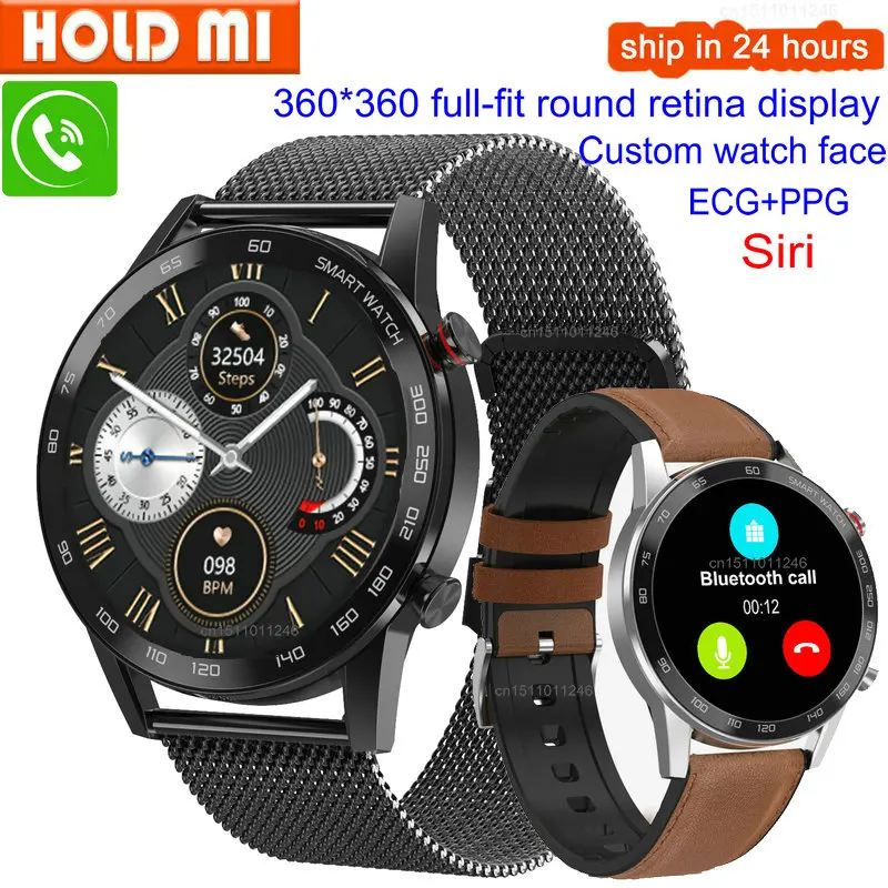 New Dt95t Smart Watch Men Ecg Bluetooth Call Ip68 Waterproof Heat Rate ...