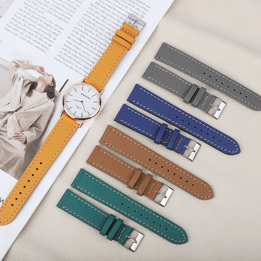 Handmade-Cow-Leather-Watch-Band-5-Colors-Available-Vintage-Watch-Strap ...