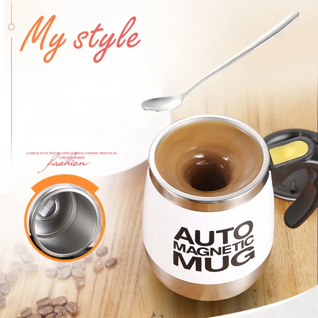 1pcs Creative Automatic Self Stirring Magnetic Mug Stainless Steel ...