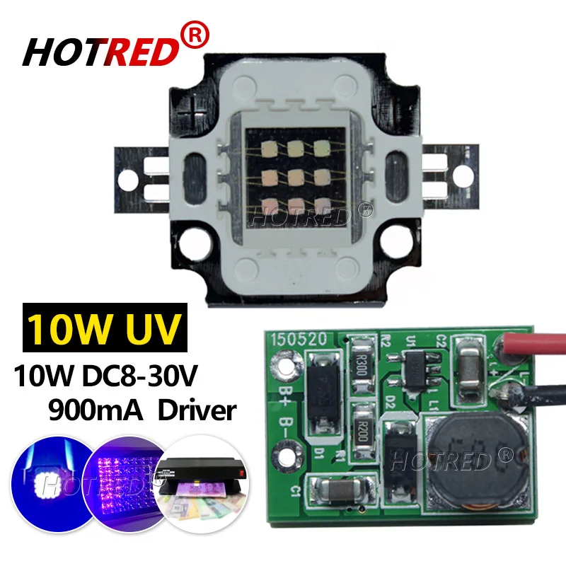 10W-UV-led-ultraviolet-365nm-375nm-385nm-395nm-410nm-420nm-High-Power ...