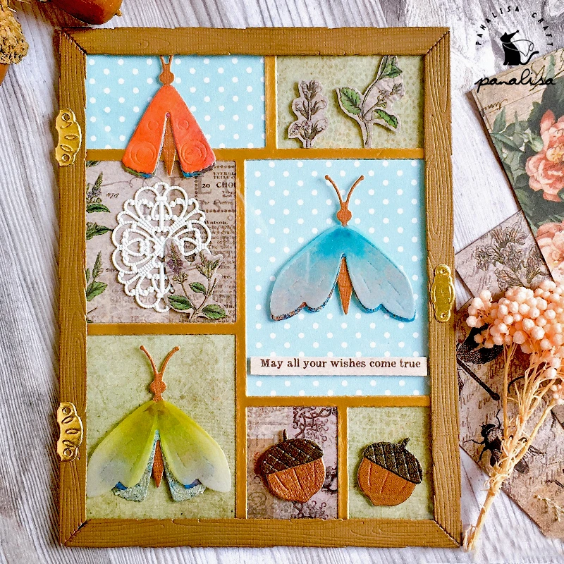 Panalisacraft Insects Collection Album Frames Metal Cutting Dies Diy ...