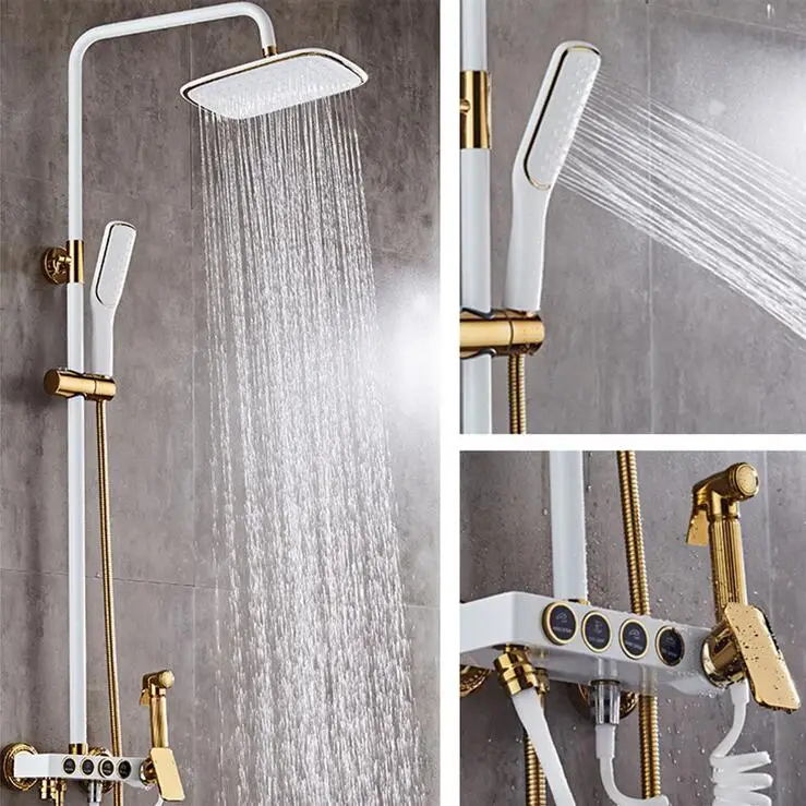 Solid-Brass-4-Functions-Shower-Facuet-With-Spray-Gun-Hand-Spray-Shower ...