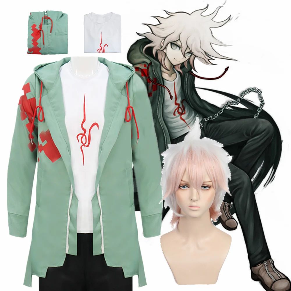 Anime Danganronpa 2 Nagito Komaeda Cosplay Jacket T shirt Sets ...