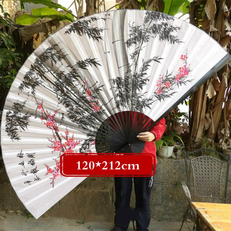 Chinese-Decoration-Folding-Fan-Classical-Wall-Mount-Oversized-Cloth ...