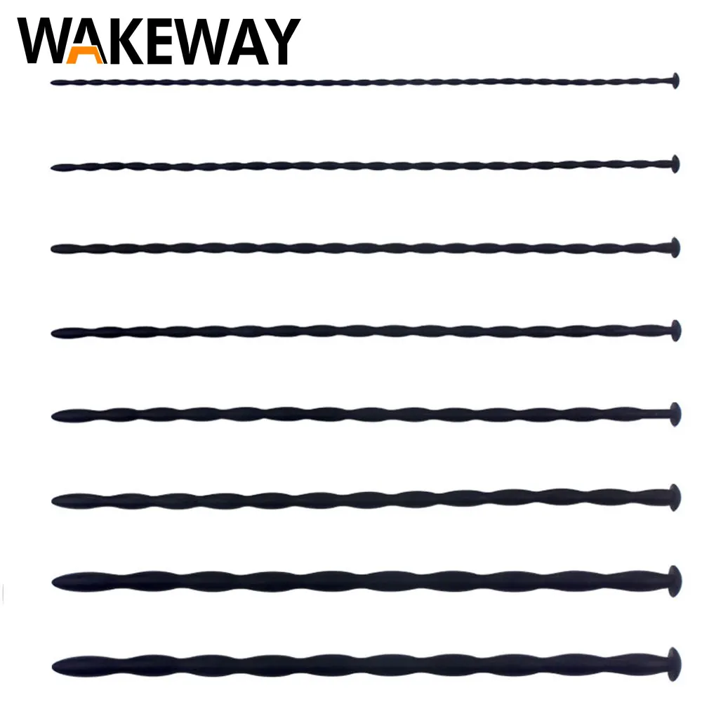WAKEWAY Silicone Urethral Catheter Dilator Horse Eye Irritation Sex Toy Gay Penis Plug Insertion ...