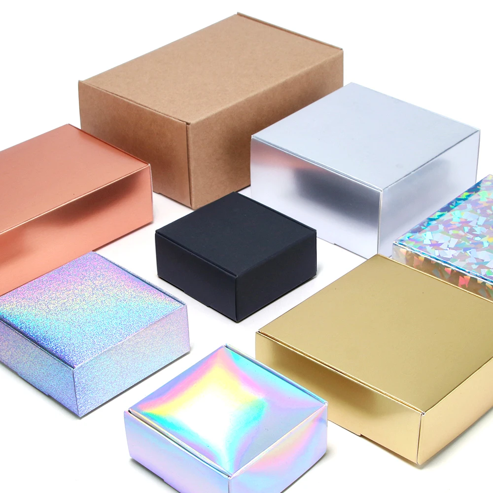10Pcs/Kraft Karton Zwart Wit Verpakking Doos Festival Party Gift Box ...