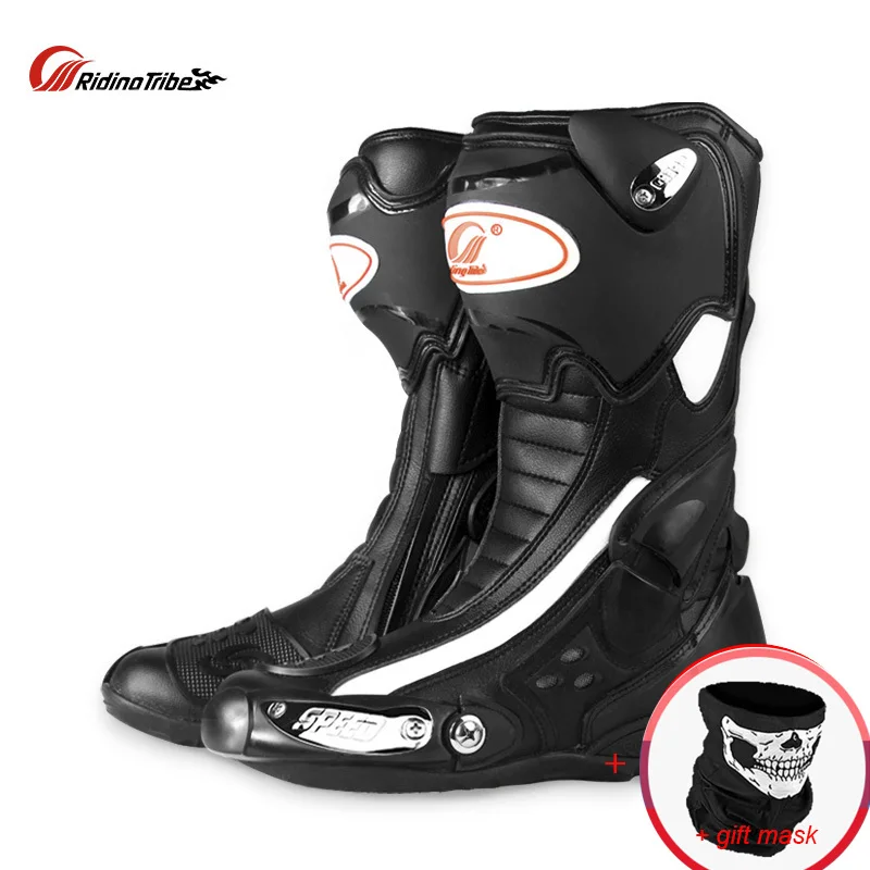 Motorcycle Speed Motos boots Men Microfiber Leather Racing Motorbike ...