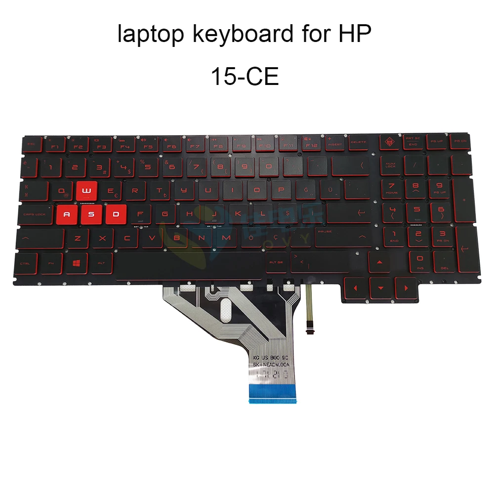 Turkish Latin Backlight keyboard for HP OMEN 15-CE 15-CE000 Turkey TUR ...