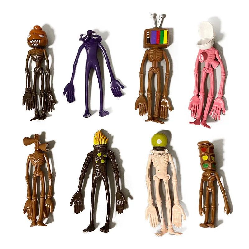 Pack-of-8-SCP-Siren-Head-Toy-10-12cm-Horror-Sirenhead-PVC-Action-Figure ...