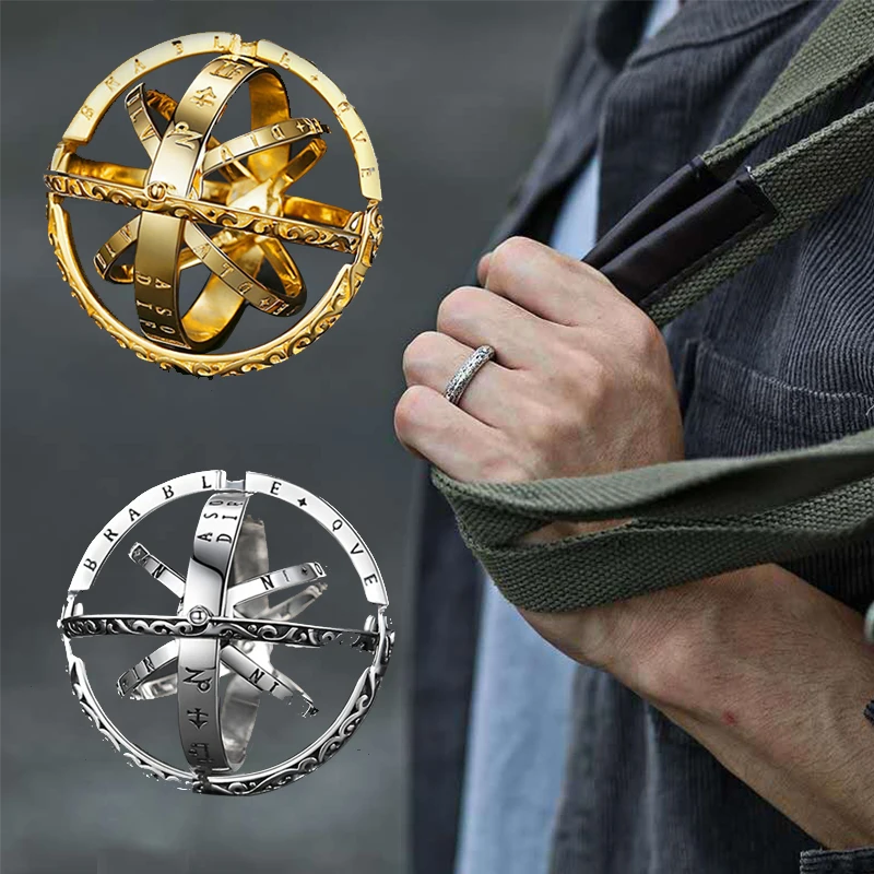 Creative-Vintage-Astronomical-Sphere-Ball-Ring-lover-Complex-Rotating ...
