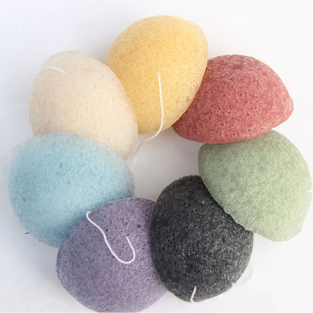 1PC Mini Natural Konjac Konnyaku Facial Puff Face Washing Cleansing ...